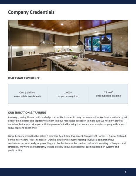 Credibility Packet Template - FortuneBuilders